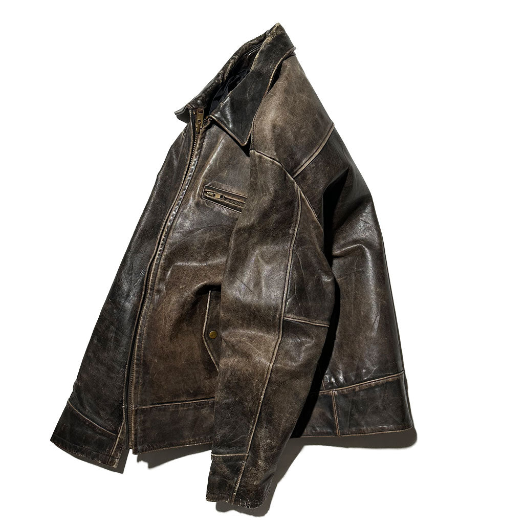 "OLD GAP" Slashed Leather Jacket – TOPSHOT vintage